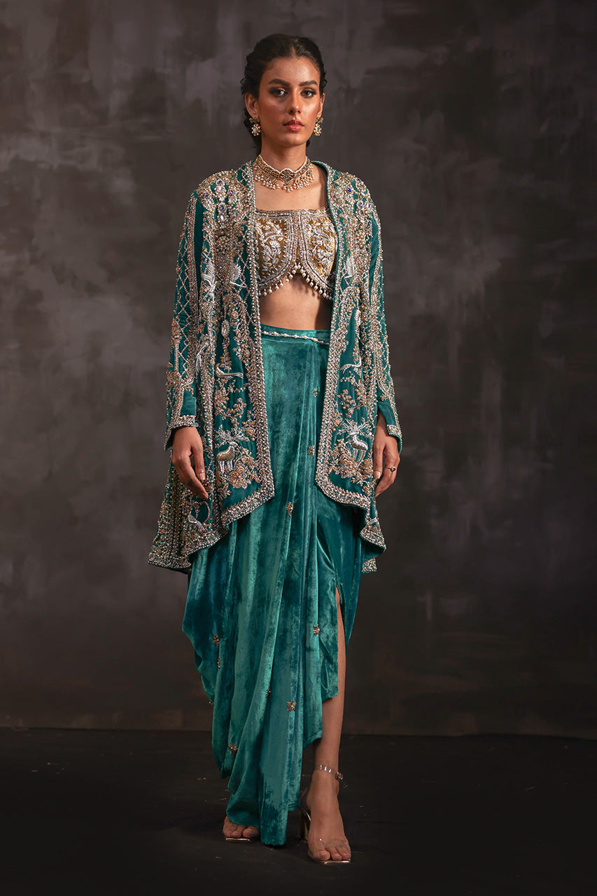 Murghabi Teal – Nida Azwer Atelier