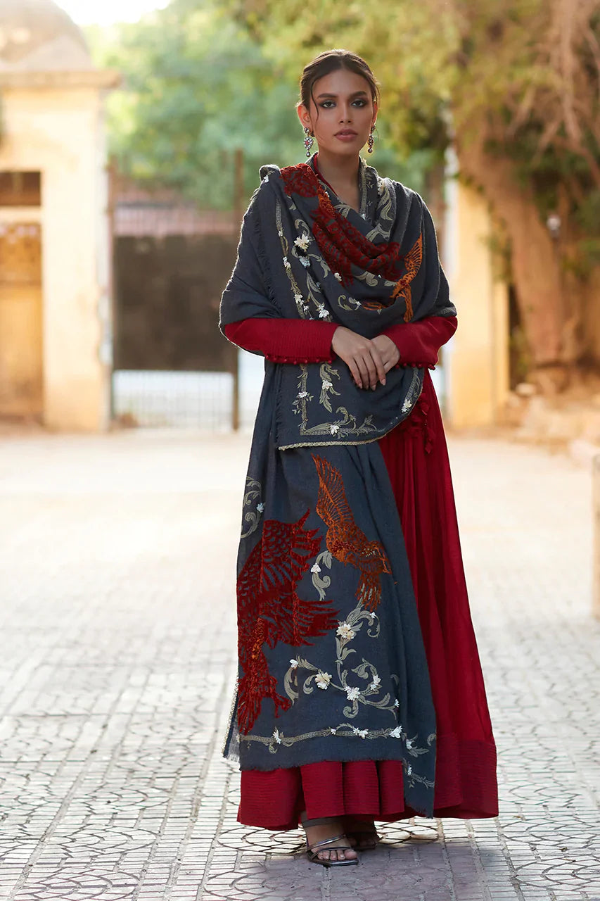 Sunrise Flow Shawl – Nida Azwer Atelier